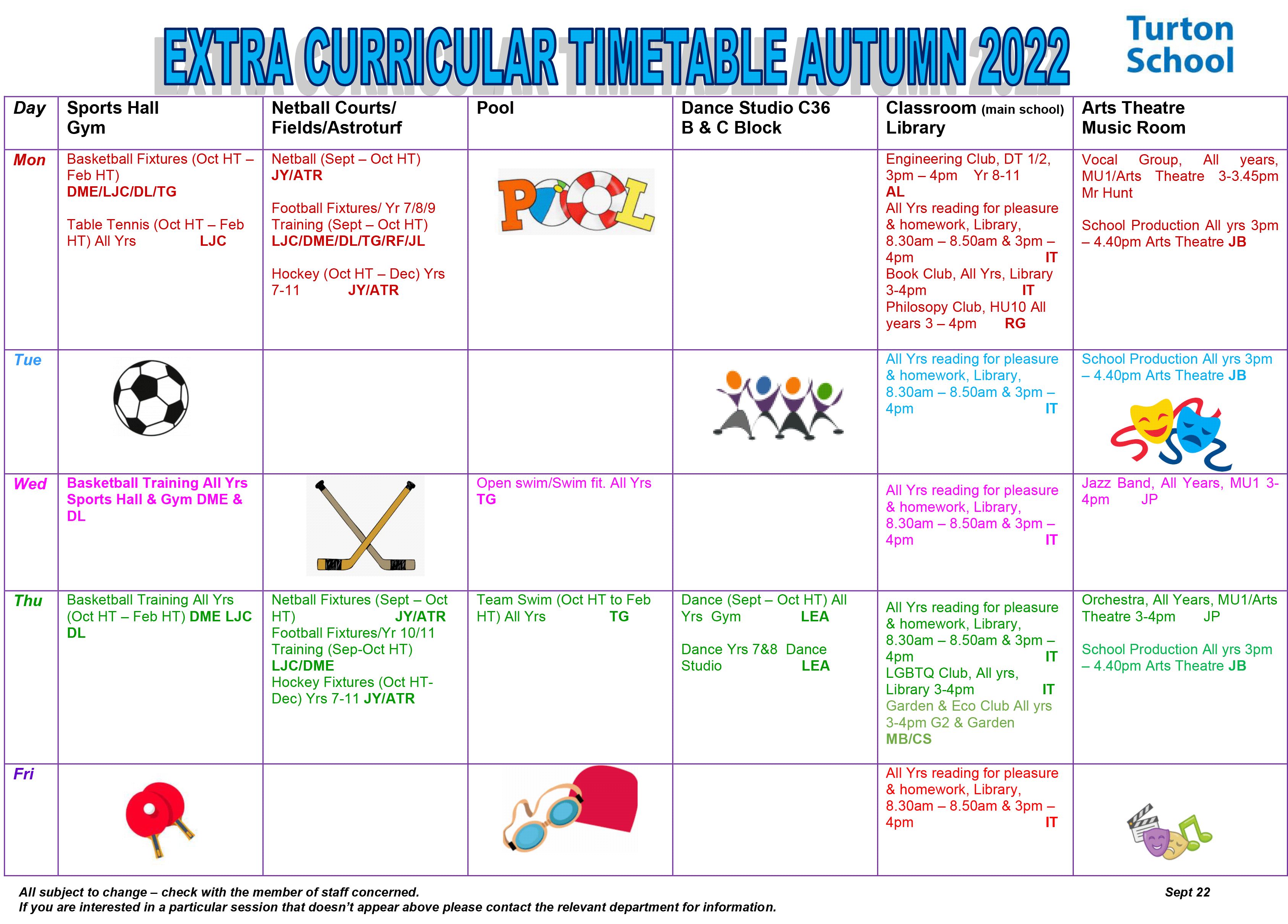 Extra Curricular • Turton School