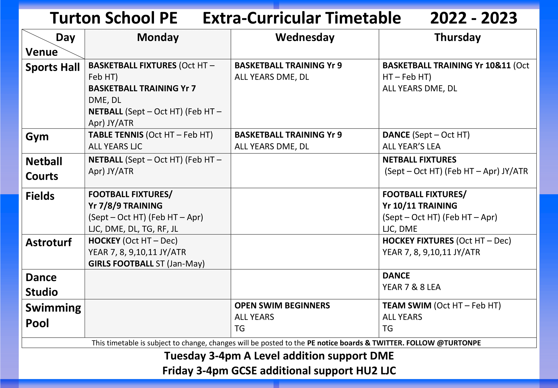 Extra Curricular • Turton School