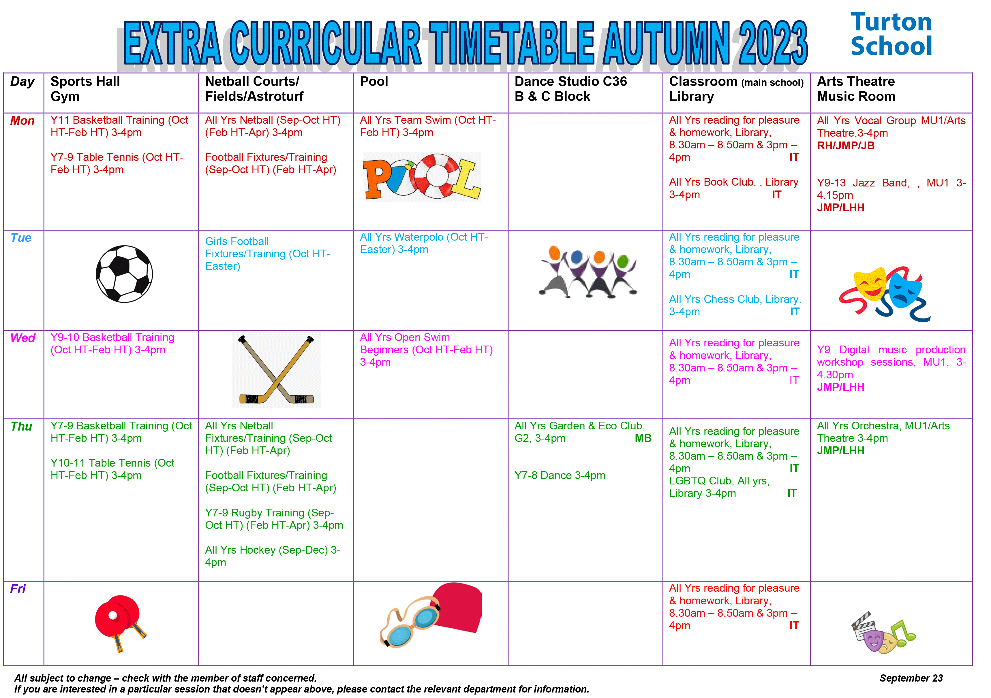 Extra Curricular • Turton School